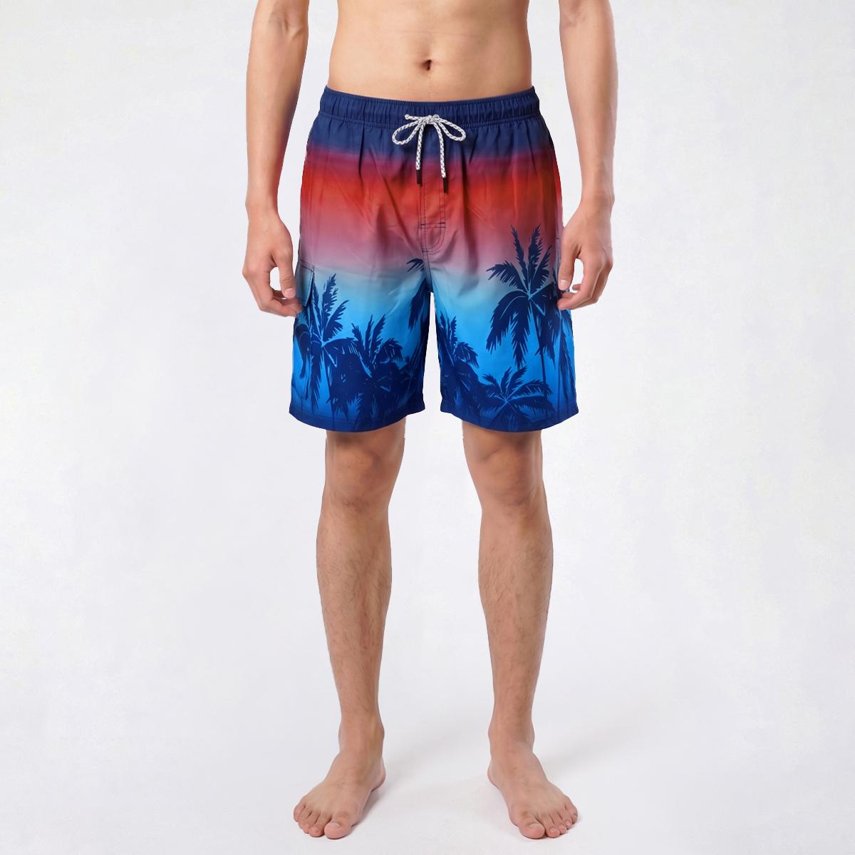 Click here for Young Mens SURFZONE(R) Ombre Palm Orange Swim Trun... prices